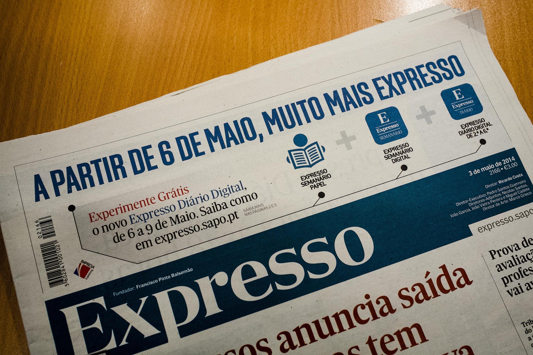 Expresso Jornal Portugal Jornal Semanário "expresso"